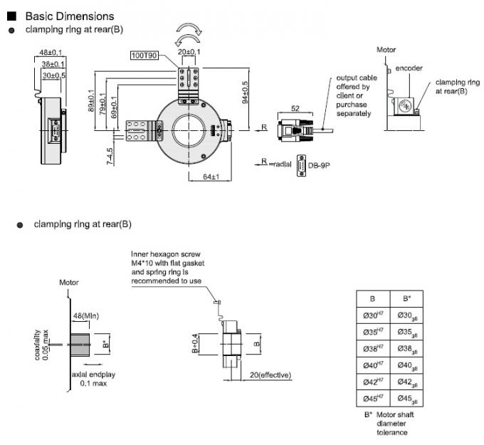 K100 Through Hole High Resolution Rotary Encoder External Diameter ...