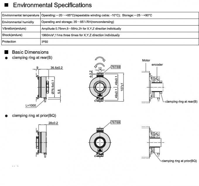 Through Hole DC5V R34.5mm Optical Shaft Encoder