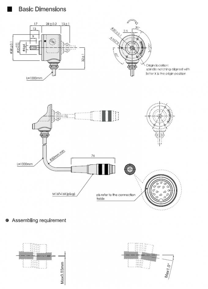 Binary Output Mechanical Rotary Encoder 2048ppr 11 Bits